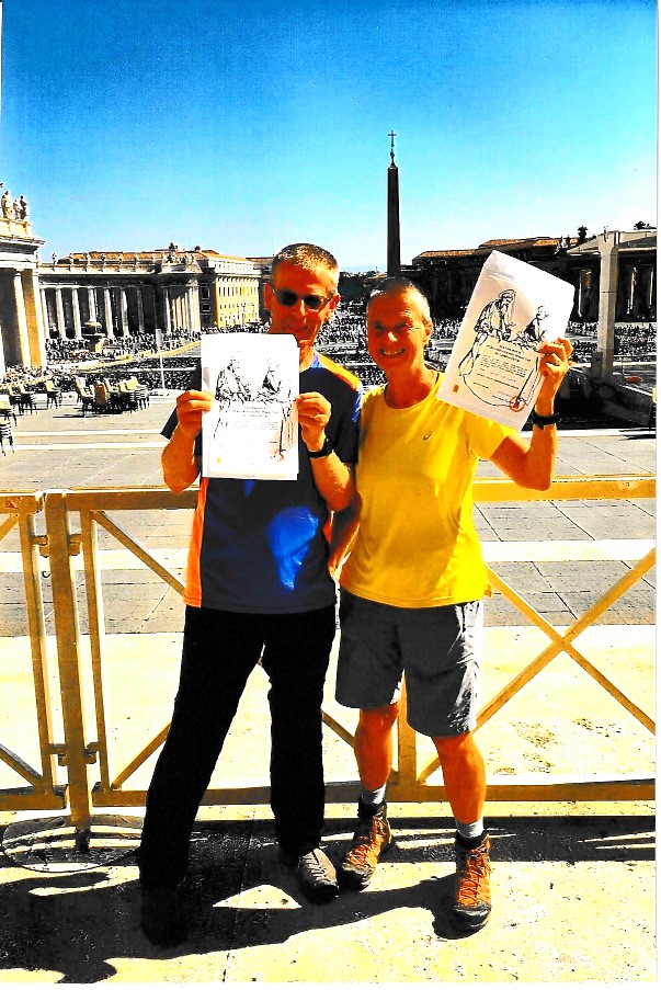 Elly et Gérard sont arrivés à Rome - ViaFrancigena